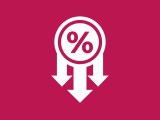 Profit Decrease Falling Rates Icon Royalty Free Vector Image