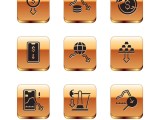 Set Dollar Rate Decrease Mobile Stock Trading Vector Image