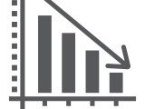 Decrease Glyph Icon Reduction And Analytics Vector Image