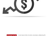 Dollar Increase Decrease Icon Money Symbol Vector Image