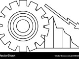Decrease Diagram Gear Business Royalty Free Vector Image