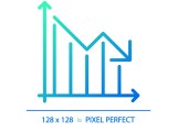 Decrease Graph Gradient Linear Icon Royalty Free Vector