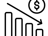 Financial Decline Chart Loss Money Decrease Budget Icon