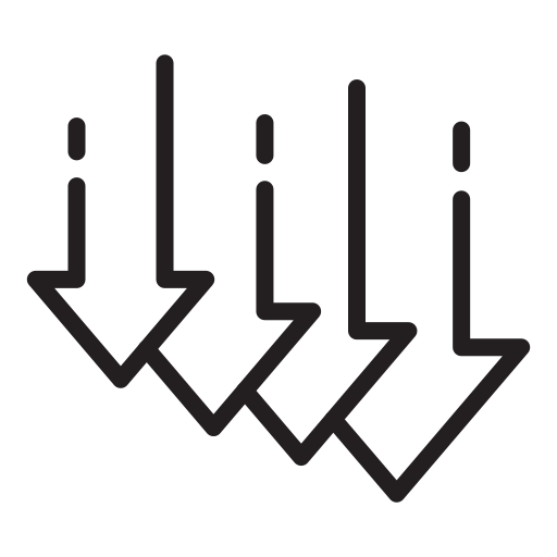 Trend Down Arrow Trend Down Arrow Decrease Loss Down Arrow Icon - Premium Light Texture Gallery - 4K