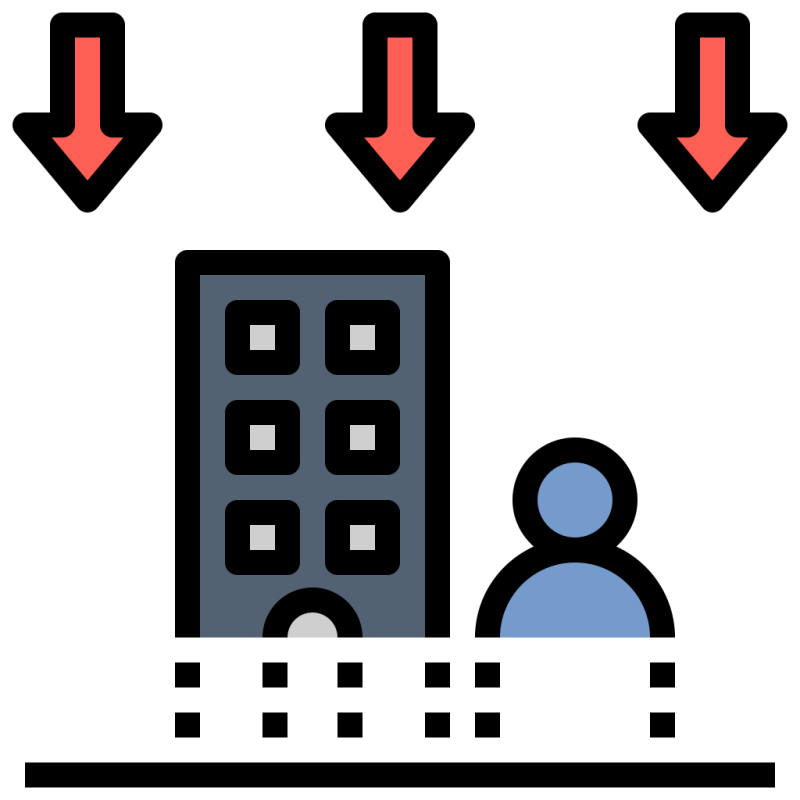 Company Decrease Downsizing Optimization Reduce Icon Download On - Landscape Illustrations - Elegant 4K Collection