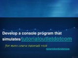Ppt Develop A Console Program That Simulates Tutorialoutletdotcom