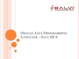 Ppt Oracle Java Programming Language Java Se 6 Powerpoint