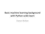 Ppt Basic Machine Learning Background With Python Scikit Learn