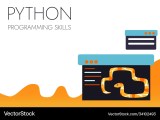 Python Code Language Sign Programming Coding Vector Image