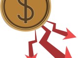Isolated Decrease And Money Design Royalty Free Vector Image