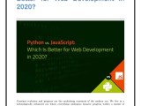 Ppt Python Vs Javascript Which Is Better For Web Development In