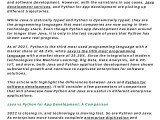 Ppt Java Vs Python A Programming Language Comparison For 2022