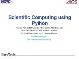 Ppt Python Scientific Computing Tutorial High Performance Arrays