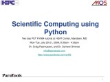 Ppt Python Scientific Computing Tutorial High Performance Arrays