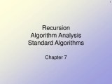 Ppt Recursion Algorithm Analysis Standard Algorithms Powerpoint