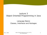 Ppt Lecture 3 Object Oriented Programming In Java Powerpoint