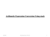 Ppt Arithmetic Expression Conversion Using Stack Algorithm Powerpoint