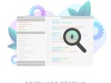 Program Code Screen Debugging Development Process Vector Image