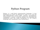 Ppt Python Program Python Program For O Level Practical Powerpoint