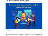 Ppt Python For Data Engineering Why Do Data Engineers Use Python