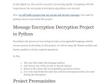 Ppt Python Message Encryption Decryption Project Powerpoint