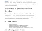 Ppt Python Square Root Function Powerpoint Presentation Free