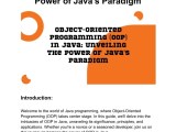 Ppt Object Oriented Programming Oop In Java Unveiling The Power Of