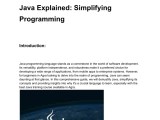 Ppt Java Explained Simplifying Programming Powerpoint Presentation