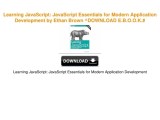 Ppt Learning Javascript Javascript Essentials For Modern Application