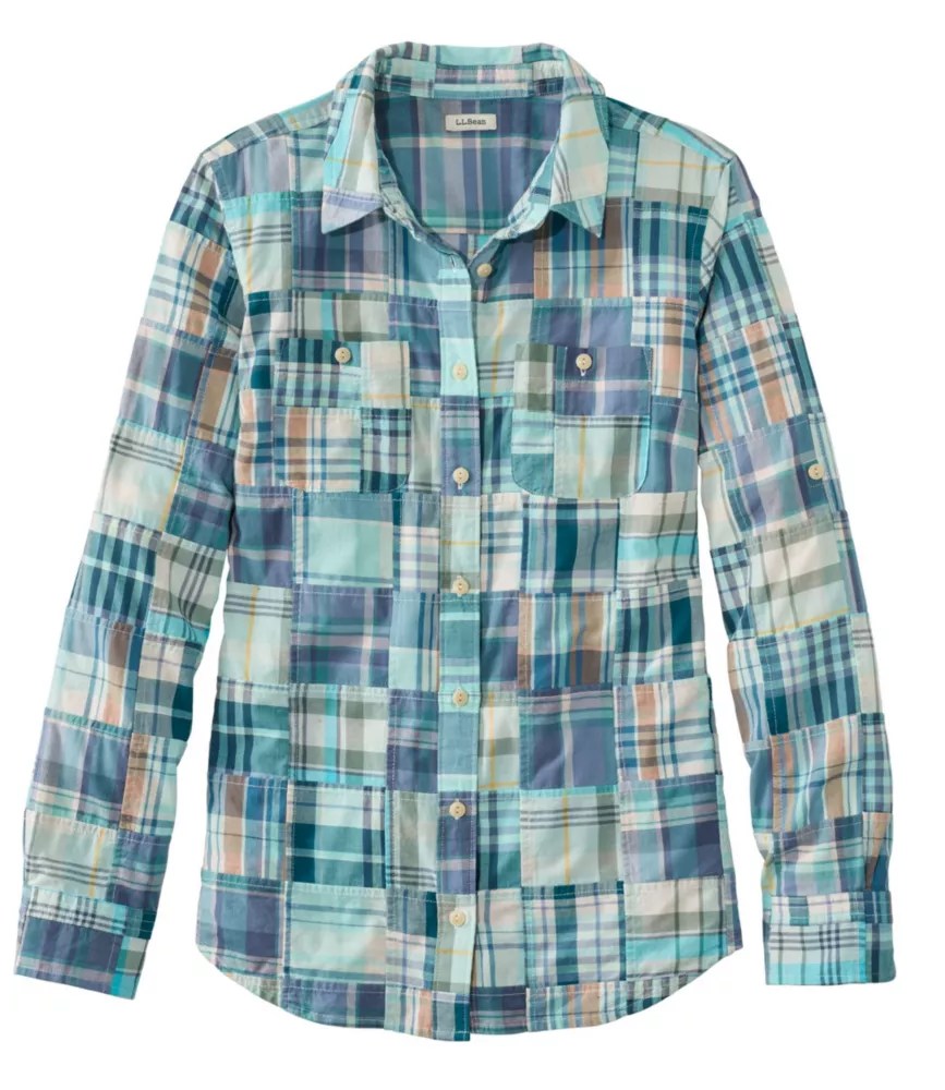 L L Bean Madras Shirt Long Sleeve Patchwork At L L Bean