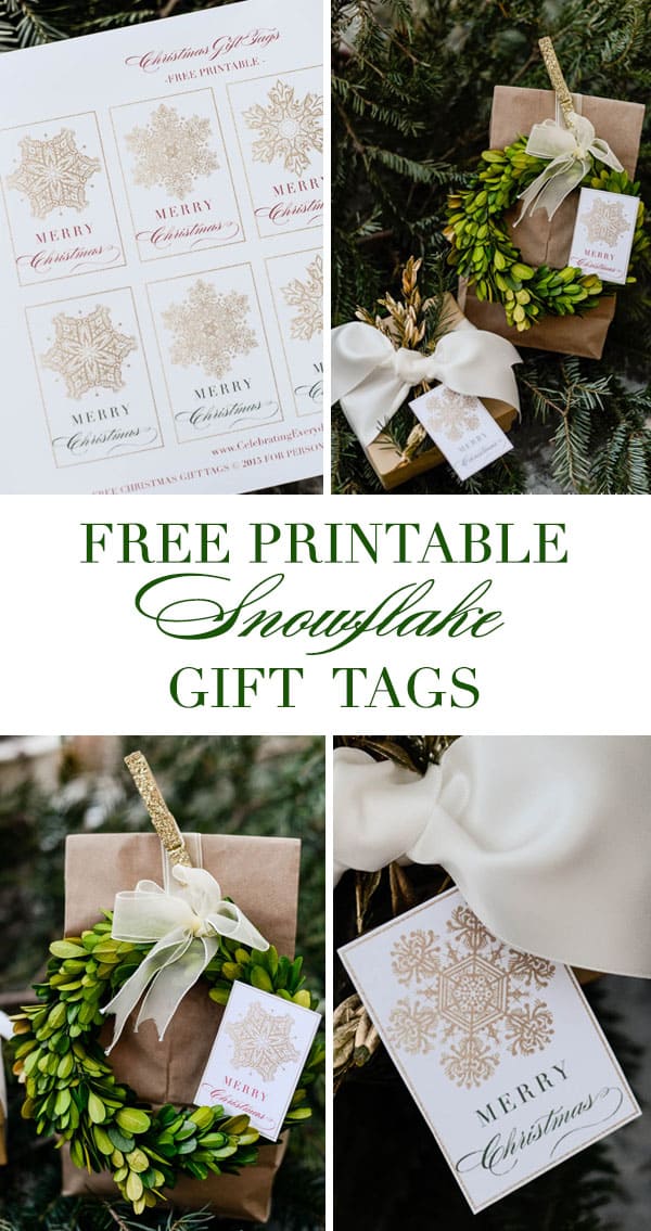 Free Printable Snowflake Gift Tags