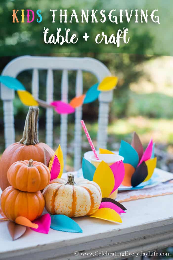 Kids Thanksgiving Table + Craft Ideas