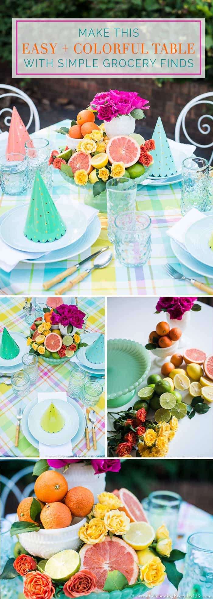 Make this Easy + Colorful Table with Simple Grocery Finds + Video!