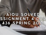 Aiou Solved Assignment 4 Code 436 Spring 2018 Expert Solutions