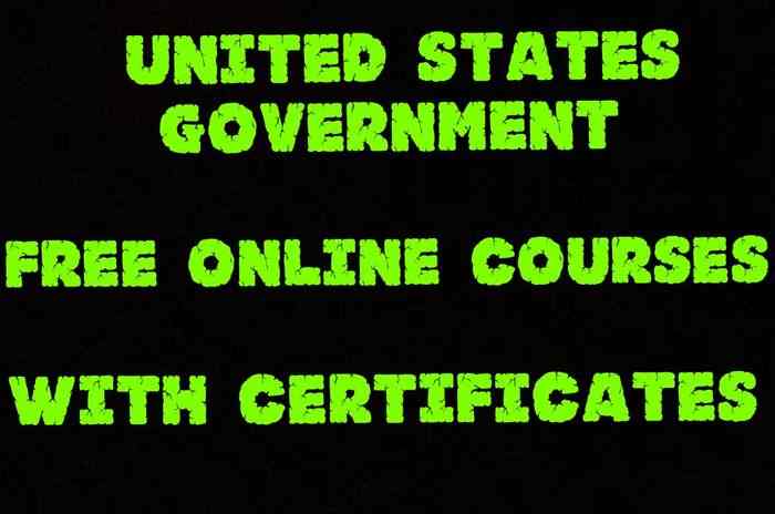 20 US Government Free Online Courses With Certificates | 2023