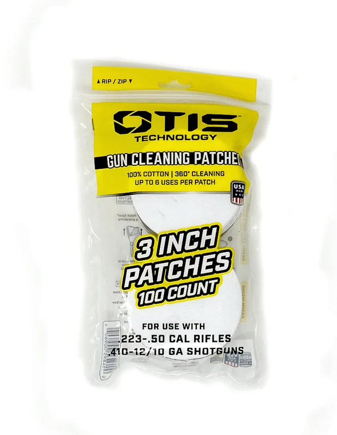 3 Otis Gun Cleaning Patches Round Gun Cleaning Patches Cerus Gear