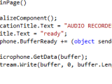 Cespage Silverlight Tutorials Audio Recorder