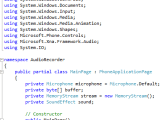 Cespage Silverlight Tutorials Audio Recorder