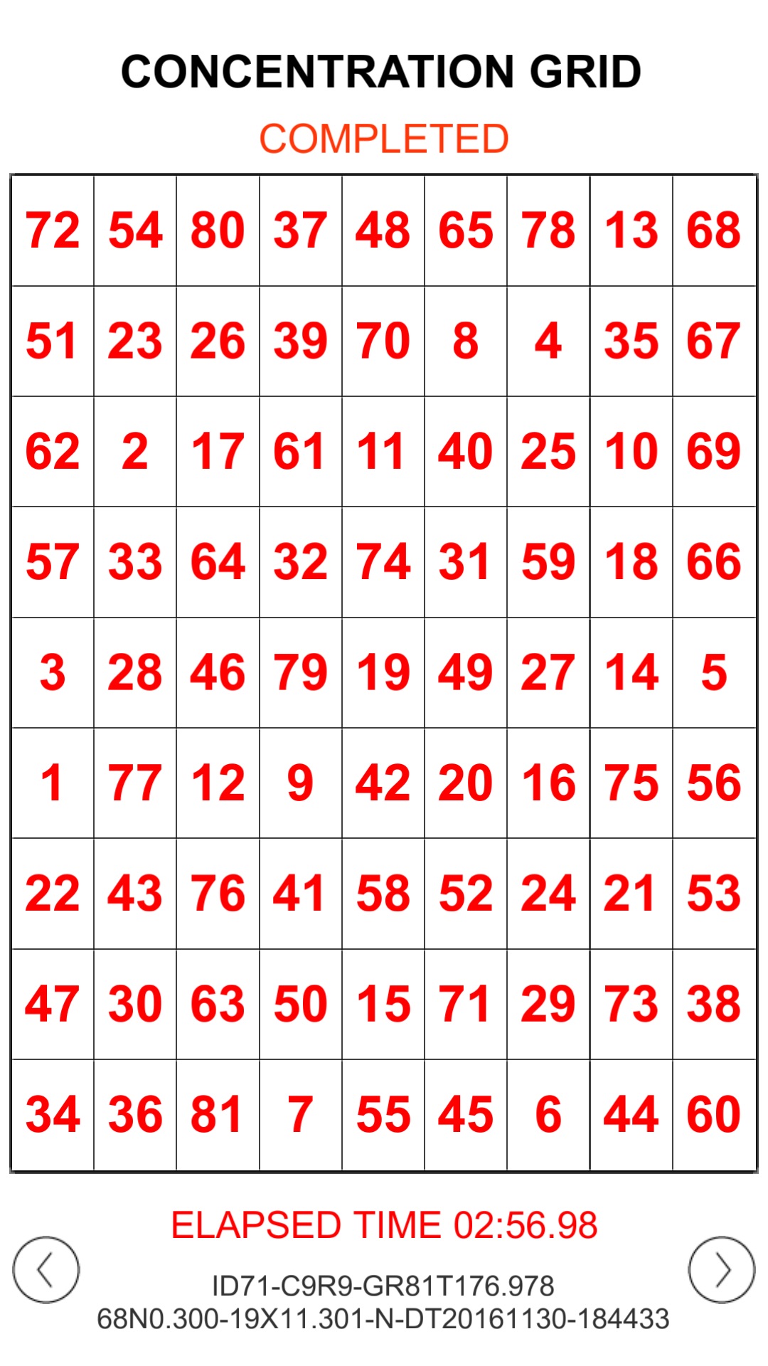 Concentration Grid – GRID_ID71-C9R9-GR81T176.978 – CONCENTRATION GRID