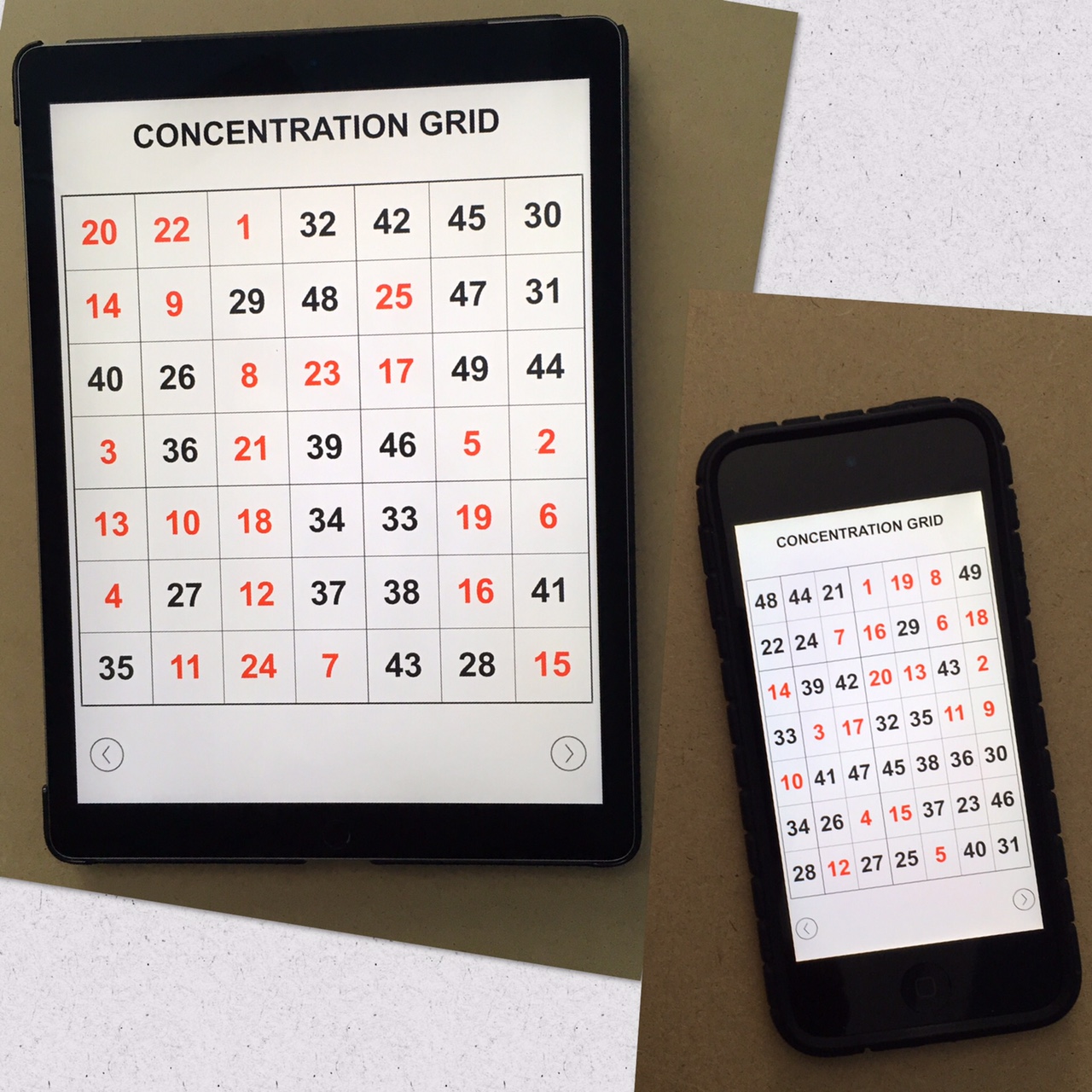 CONCENTRATION GRID COMPETITION – CONCENTRATION GRID