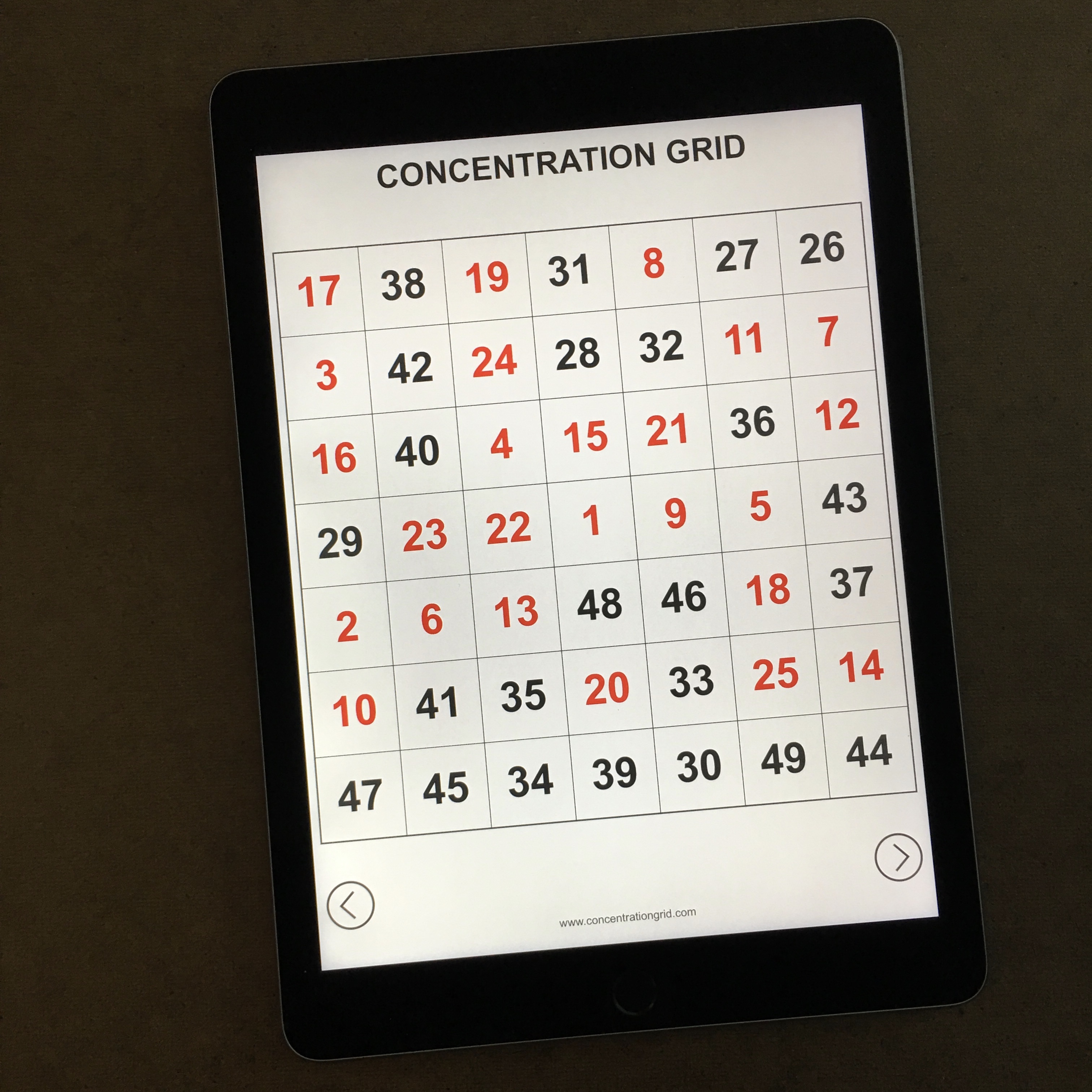 CONCENTRATION GRID – Concentration Grid is a web/mobile device app ...