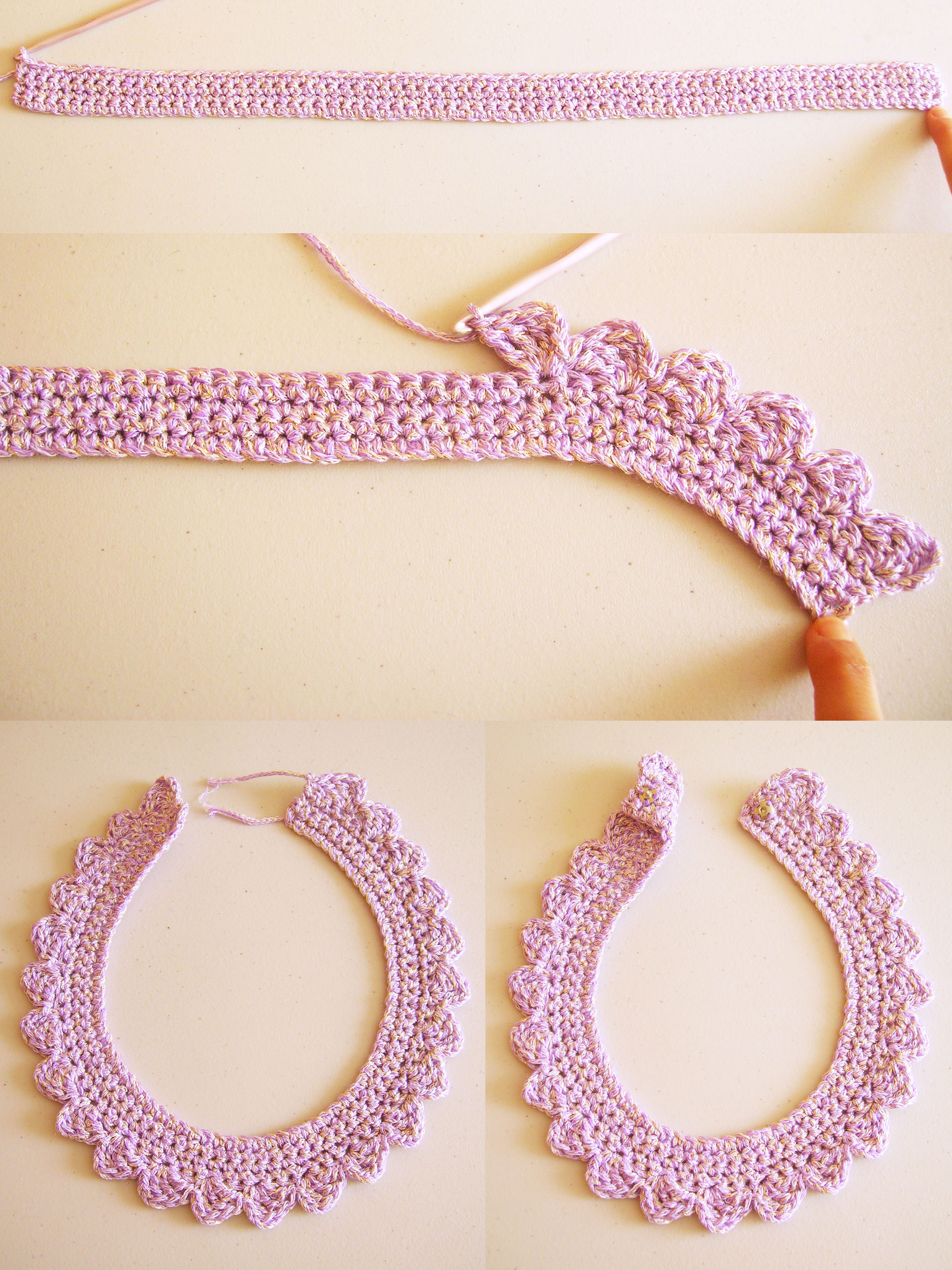 Crochet collar/ Collar tejido – chabepatterns