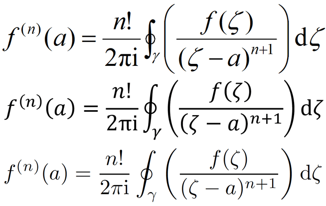 Cauchy integral formula typeset three ways - Chalkdust