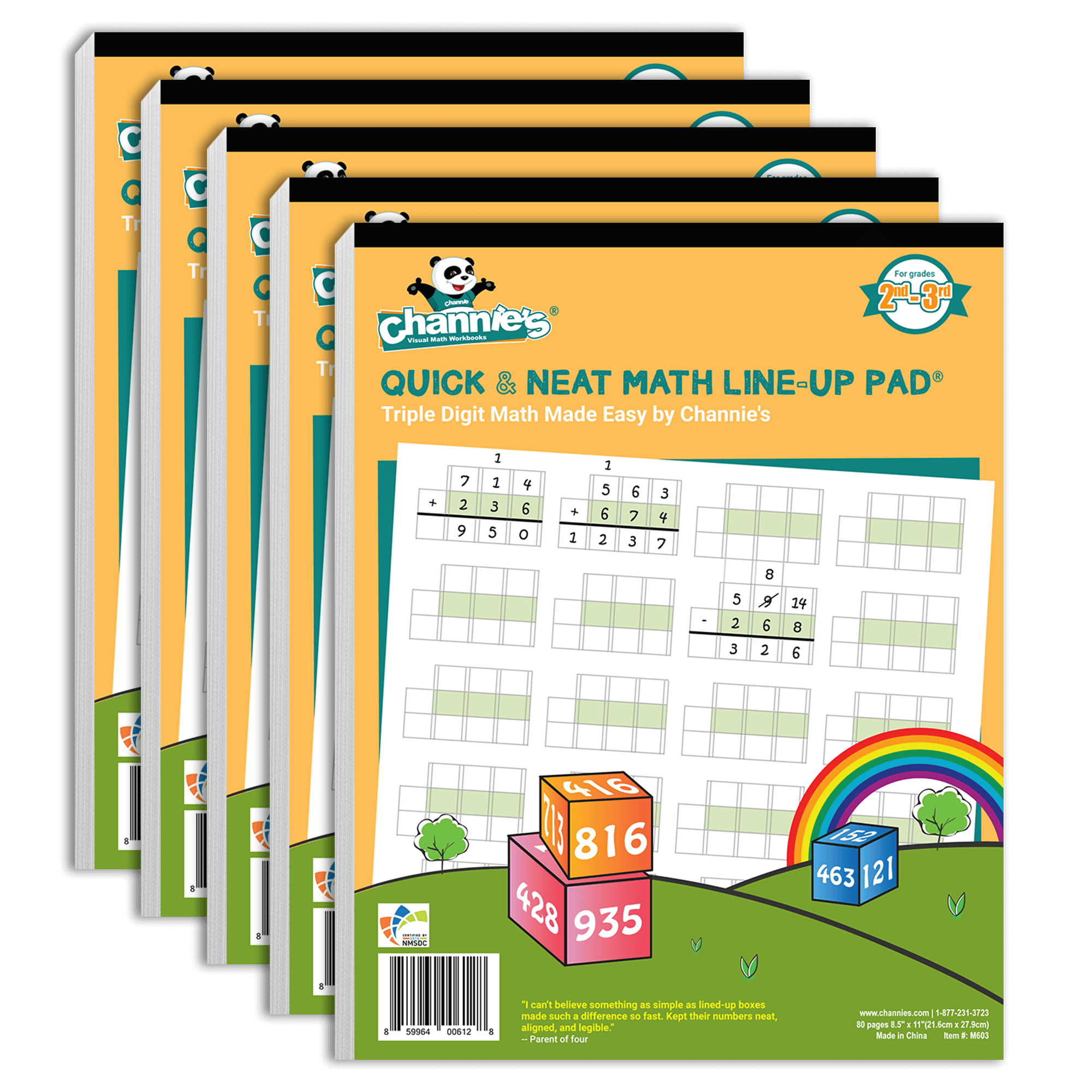 Math LineUP Triple Digit - 5 Pack - Channies