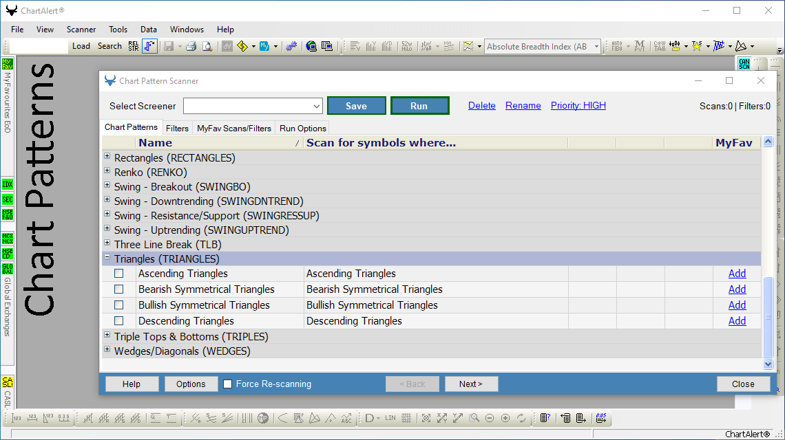 Basic Scanner vs Advanced Scanner - ChartAlert®