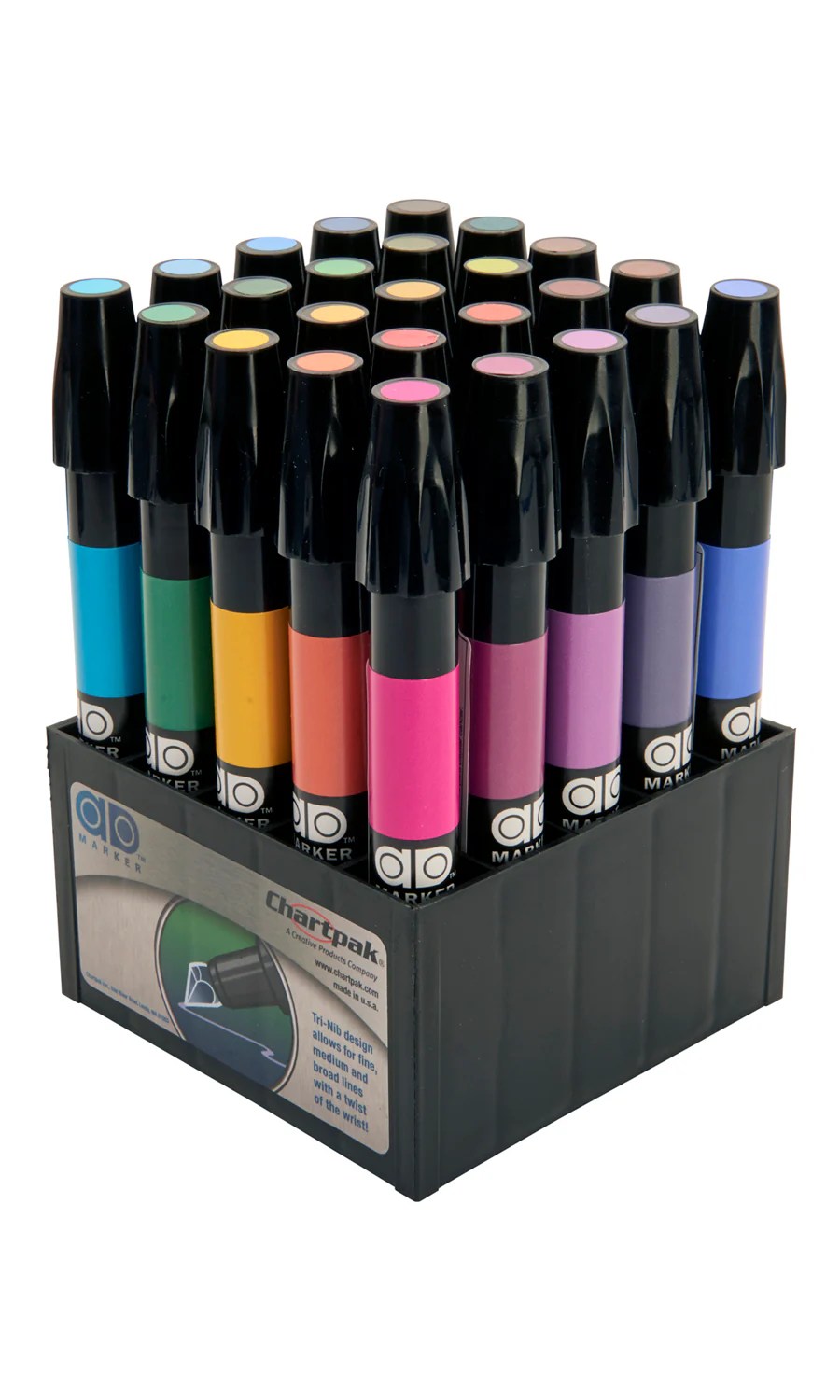 Chartpak Ad Marker Basic Set 25 Markers Chartpak Factory Store