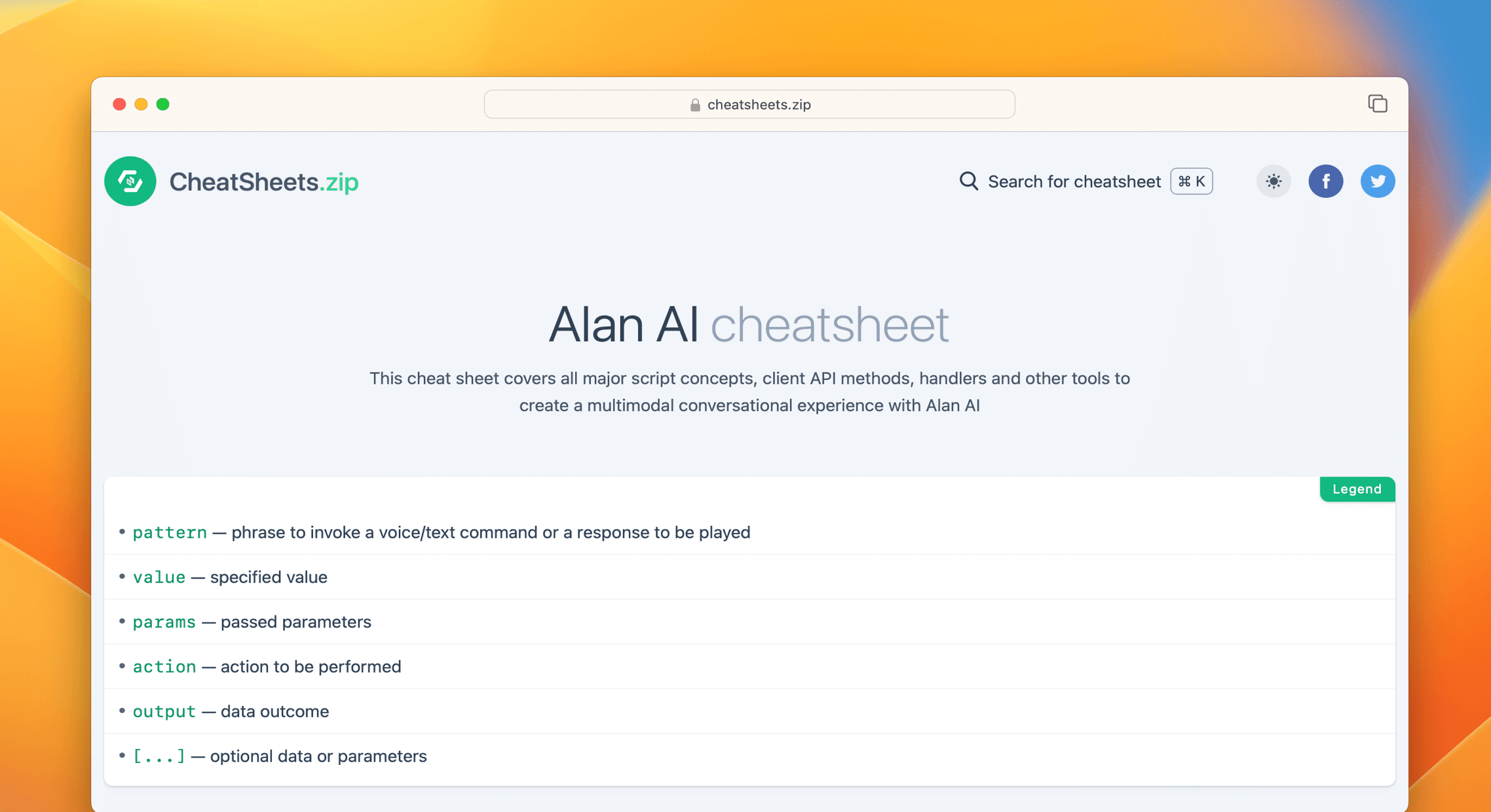 Alan Ai Cheat Sheet Quick Reference