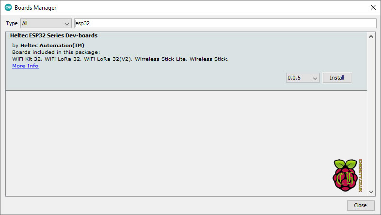 Configuring the MakerHawk Heltec ESP32 LoRa Development Board for Arduino IDE – The Chewett blog