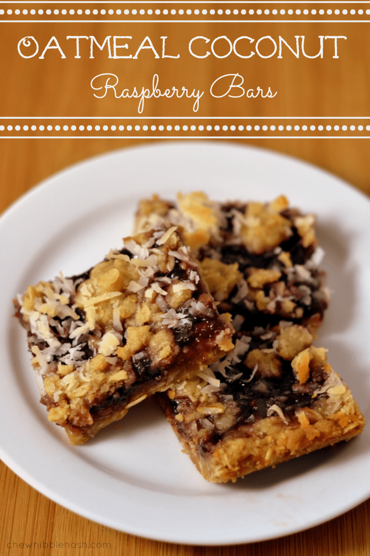 Oatmeal Coconut Raspberry Bars