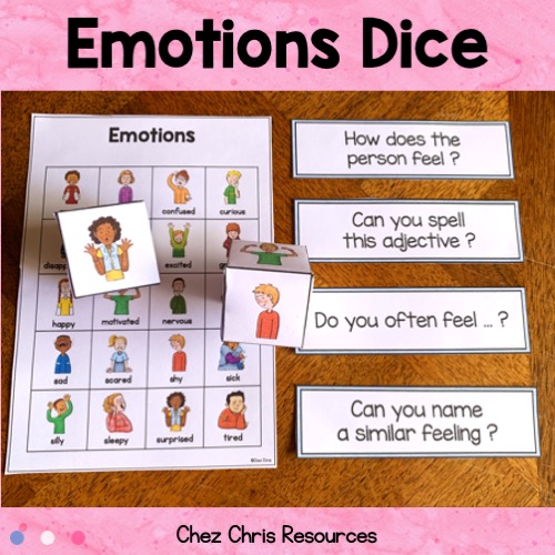6 dés pédagogiques - les émotions en anglais